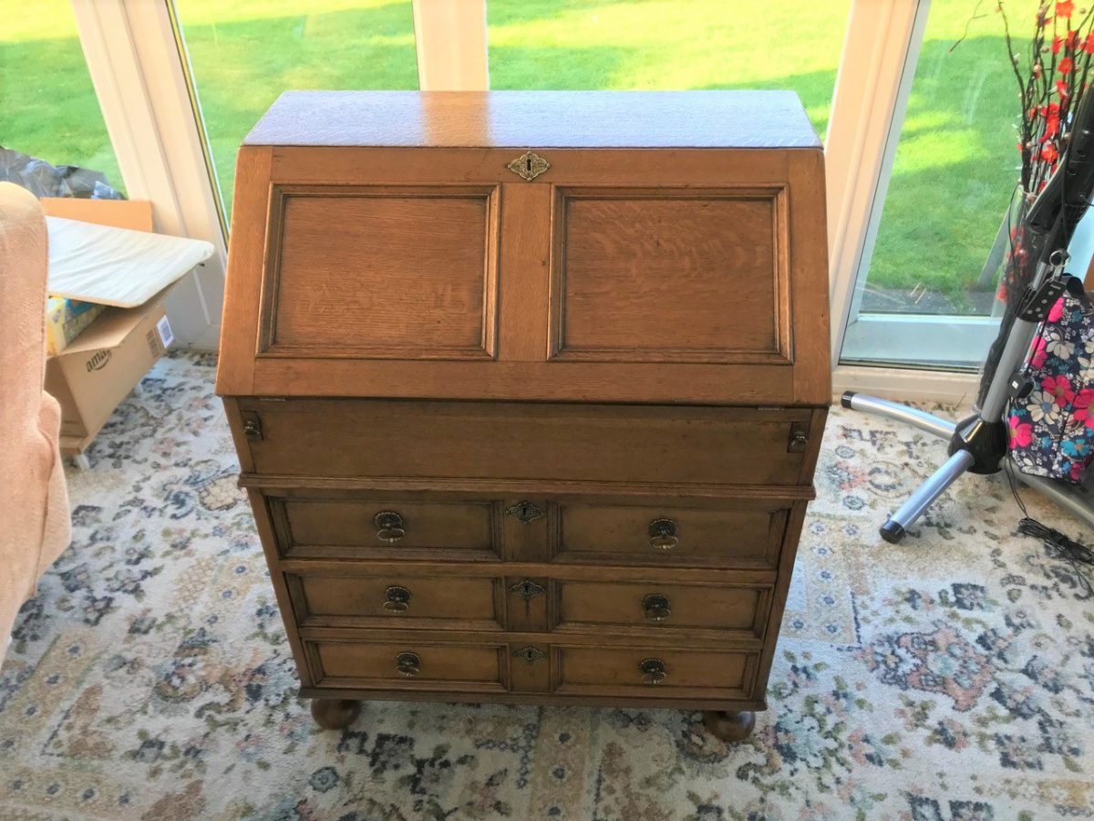 How to repair a water damaged writing desk | Terry Waters French Polishing